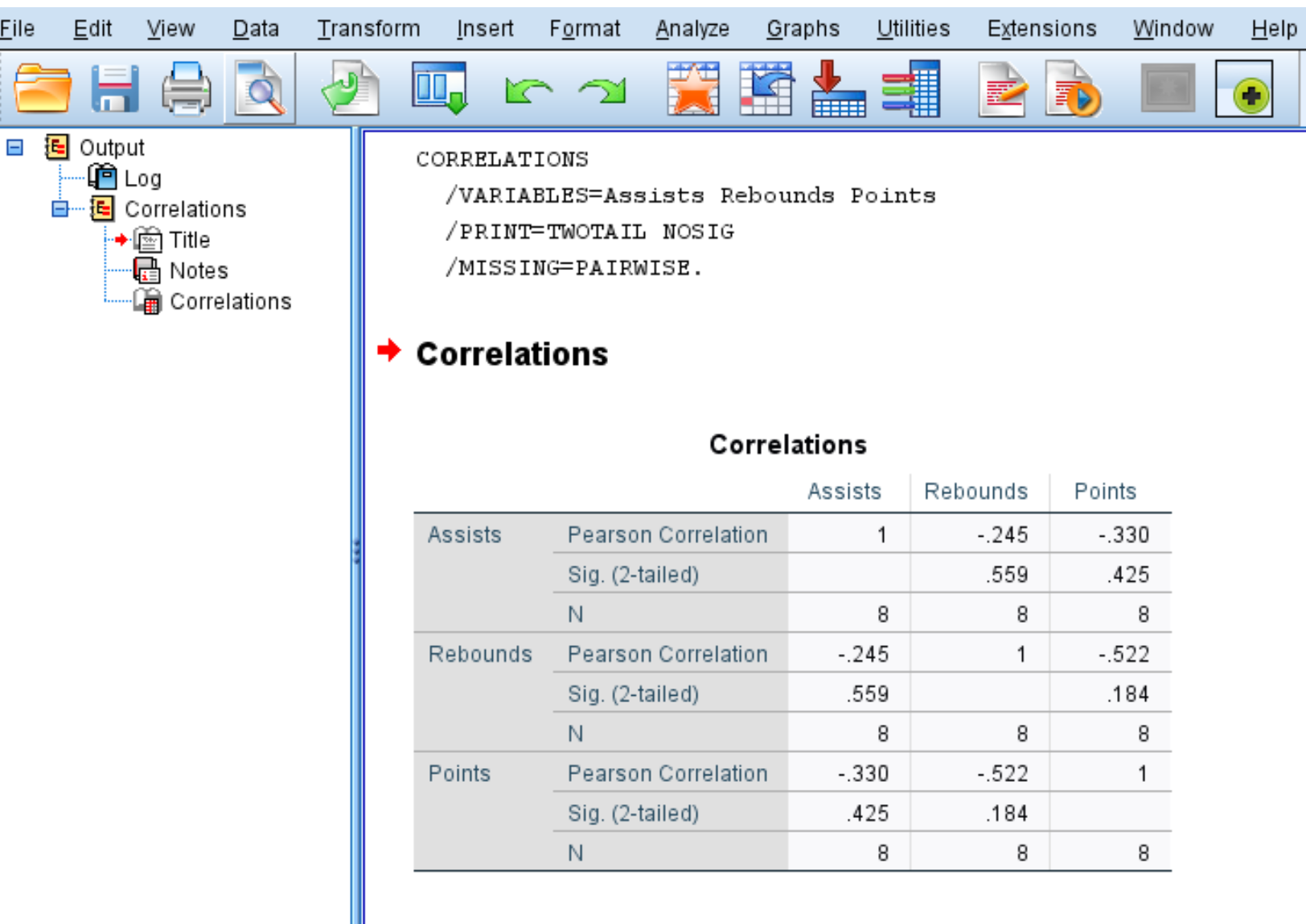 So Erstellen Sie Eine Korrelationsmatrix In SPSS Statologie