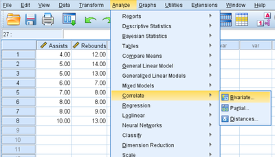 So erstellen Sie eine Korrelationsmatrix in SPSS • Statologie